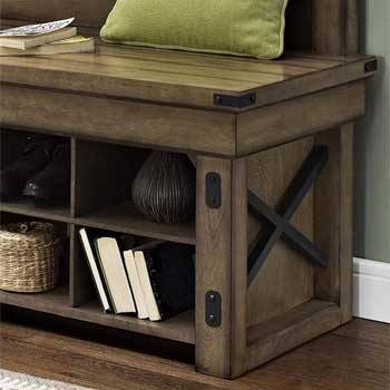 Rustic Hall Tree with Cubbies [1-Step Entryway Decorating]