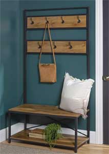 Leaning Industrial Hall Tree - Get Entryway Style & Storage